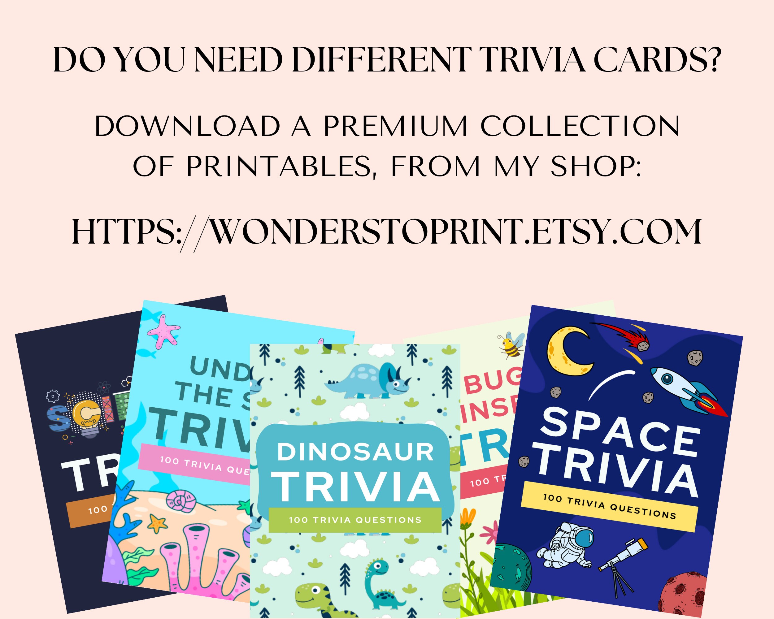 Animal Trivia Cards Set, Trivia Game Printable, Trivia Night, Question ...