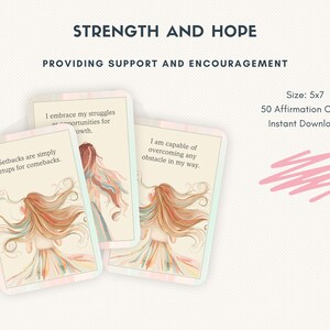 Resilience and Recovery Affirmation Cards | Empowerment Cards ...