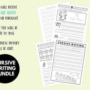 Cursive Handwriting Worksheets for Kids, Printable Cursive Writing ...