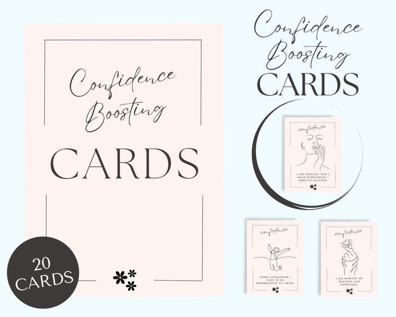 Confidence Boosting Affirmation Cards, Printable Affirmation Card Deck ...