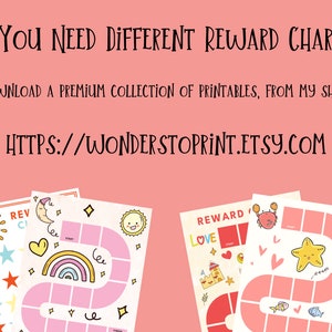 Cute Animals Reward Chart for Kids, Printable Behavior Chart, Children ...