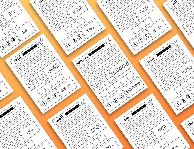 Printable Dolch Sight Word Worksheets for Pre-k & Kindergarten ...