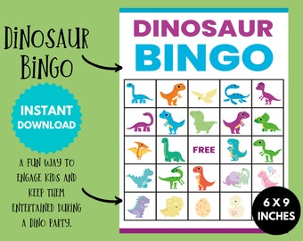 Dinosaur Bingo Printable Jurassic 2nd Birthday Party Game a - Etsy UK