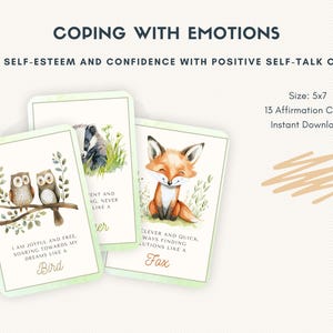 Woodland Animals Affirmation Cards | Positive Affirmation Cards for ...