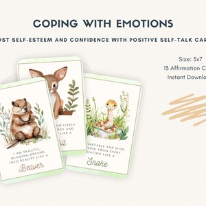 Woodland Animals Affirmation Cards Positive Affirmation Cards for Kids ...