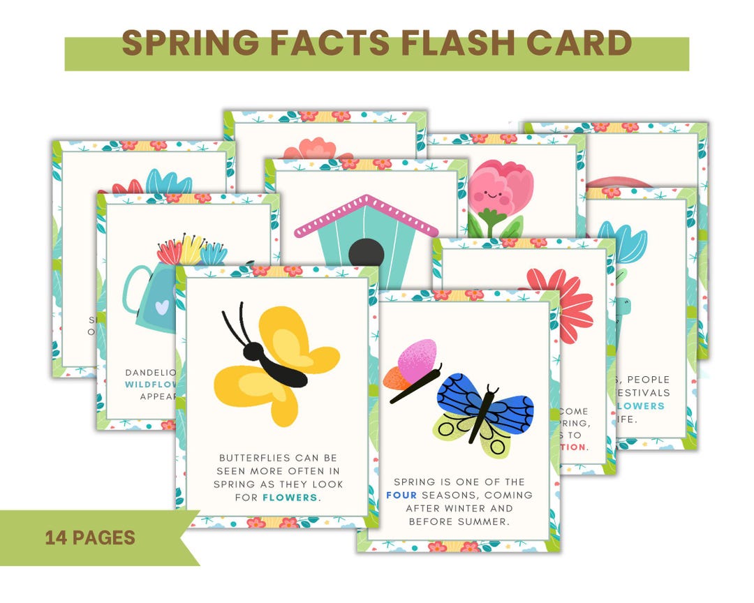 Spring Facts Flash Cards | Printable Flashcards | Educational Resources ...