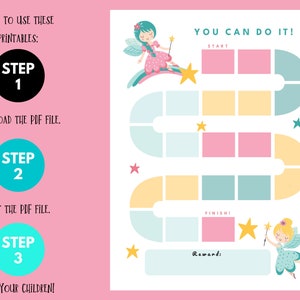 Fairy Reward Chart for Girls, Magical Behavior Chart, Daily Chore Chart ...