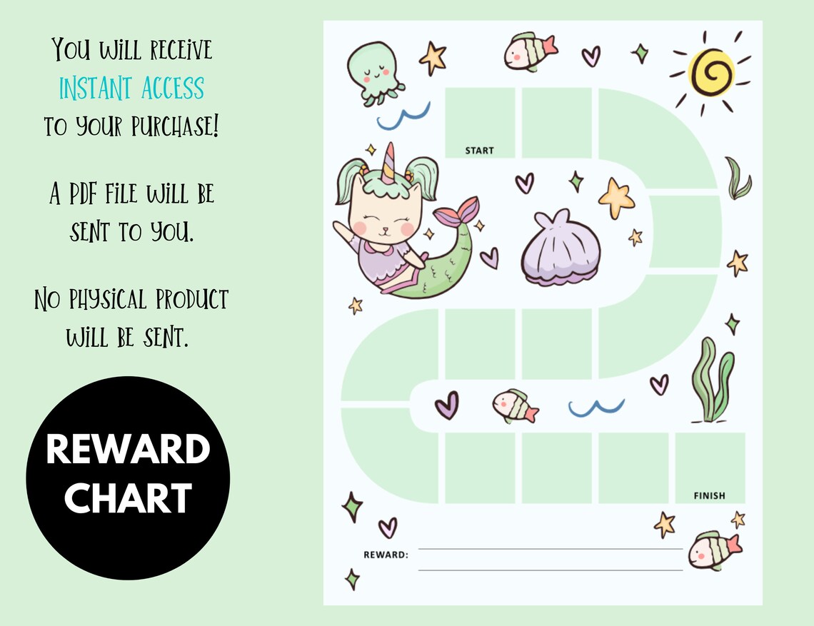 Under the Sea Reward Chart for Kids, Printable Ocean Behavior Chart ...