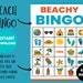Beach Bingo Cards, Printable Beachy-themed Party Game, Fun Summer ...