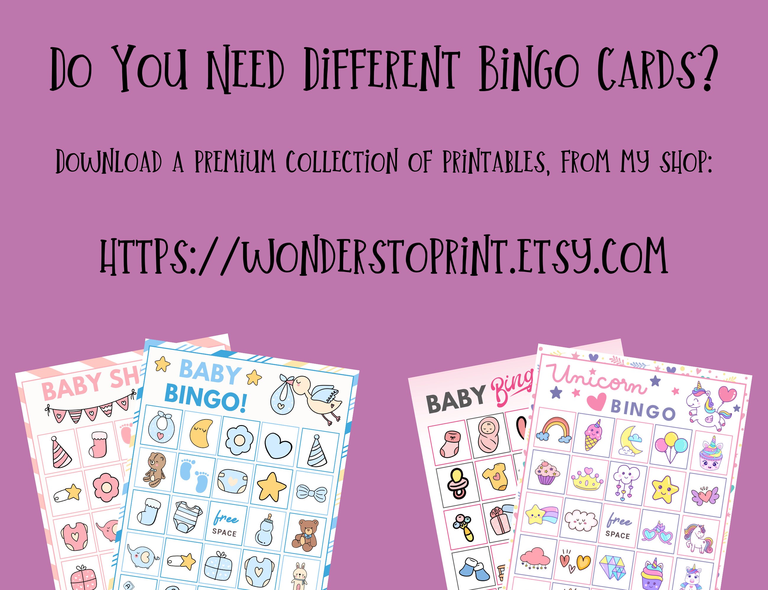 Unicorn Bingo Cards, Printable Unicorn Birthday Game, Magical Party ...