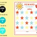 Sunshine Reward Chart for Kids, Printable Sun & Stars Behavior Chart ...