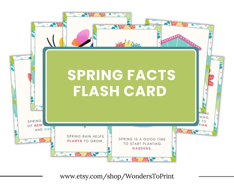 Spring Facts Flash Cards | Printable Flashcards | Educational Resources ...