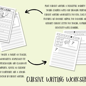 Cursive Handwriting Worksheets for Kids, Printable Cursive Writing ...