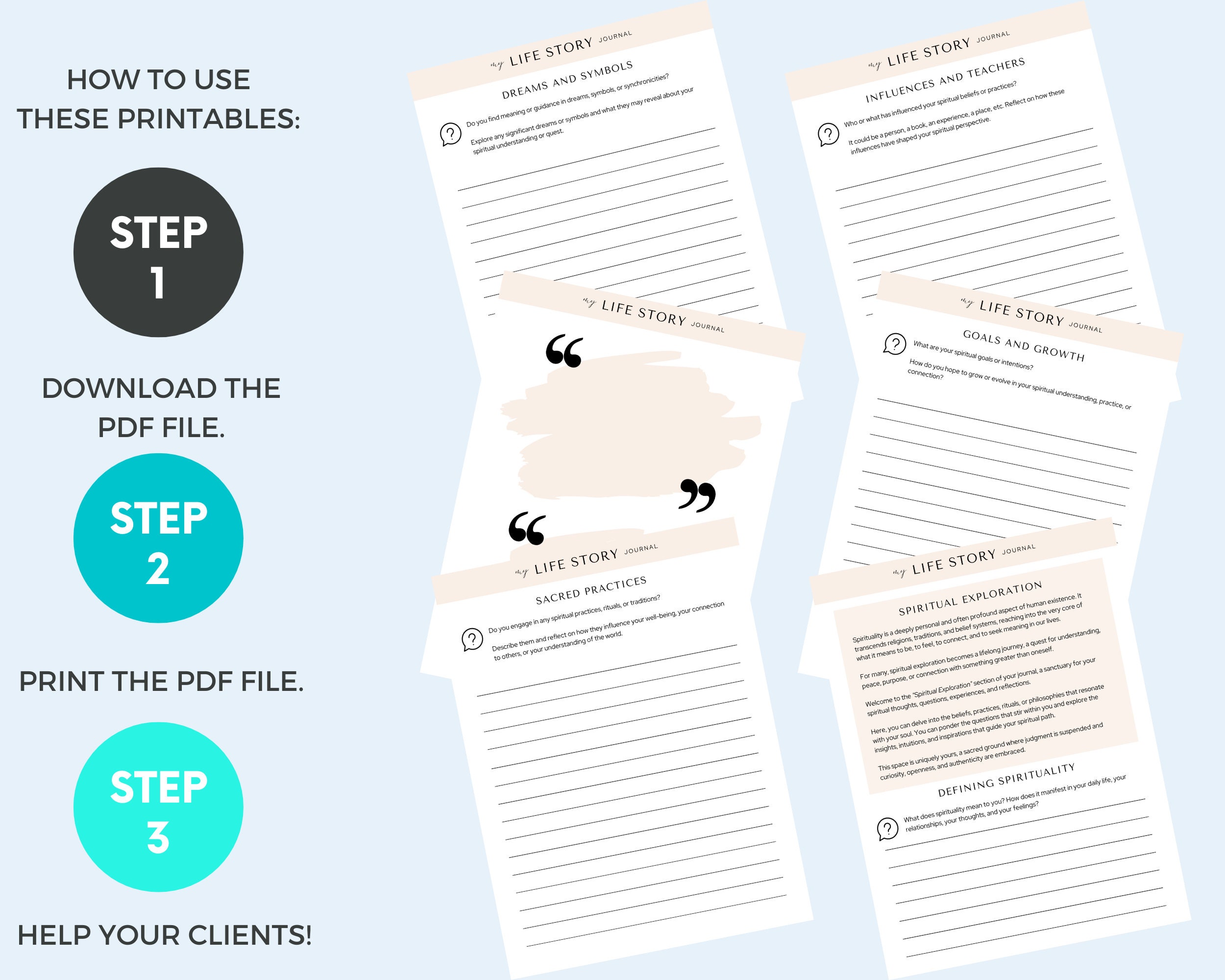 My Life Story Journal, Printable Memory Journal, Legacy-building Diary ...