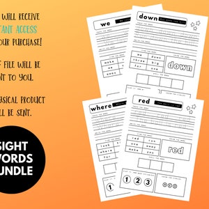 Printable Dolch Sight Word Worksheets for Pre-k & Kindergarten ...