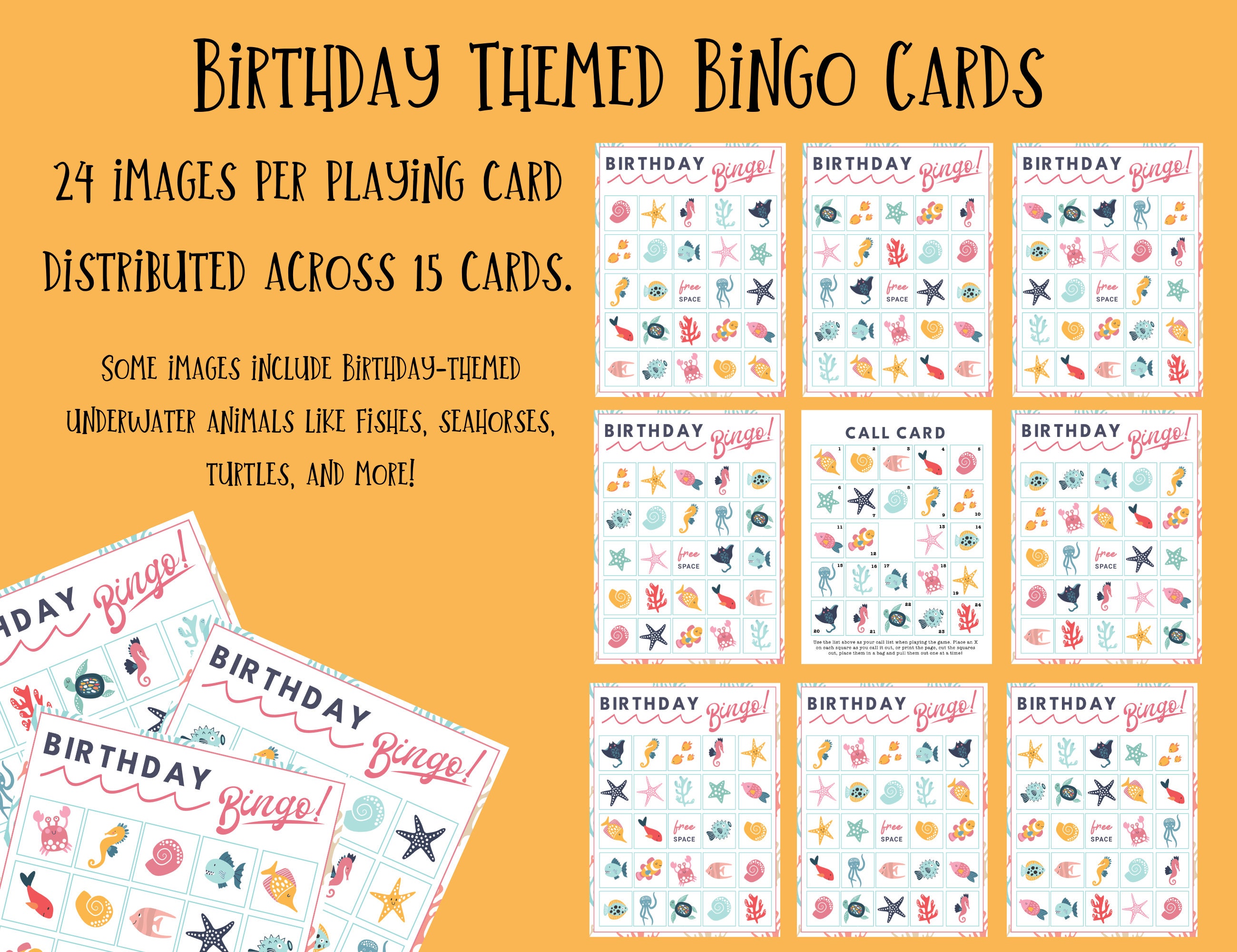 Printable Birthday Bingo Cards, Fun Party Board Game for Kids, Happy ...