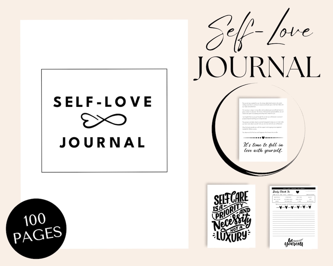 Self Love Journal With Prompts for Women, Printable Self Love Workbook ...