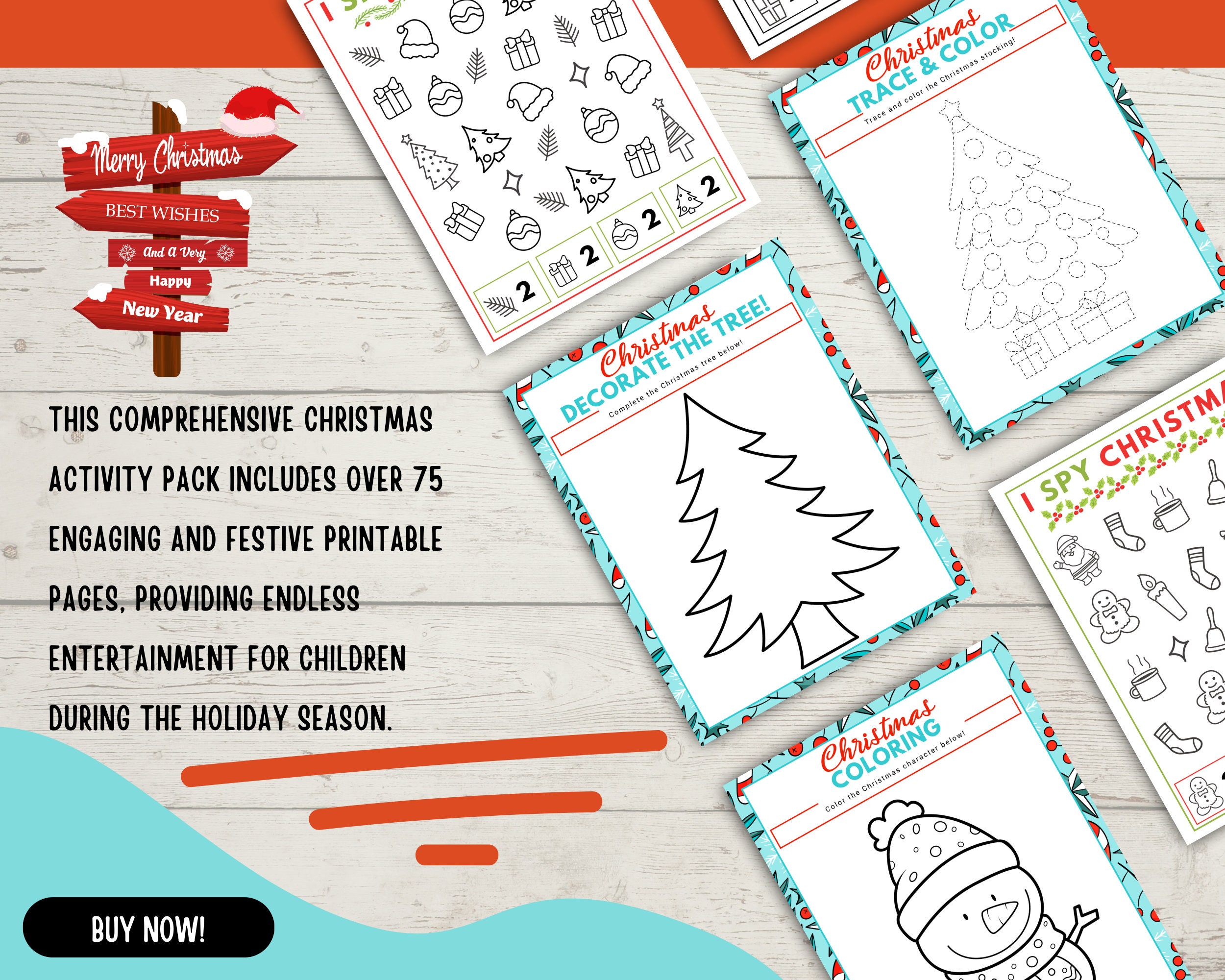 Christmas Activities for Kids, Printable Christmas Prints Set ...