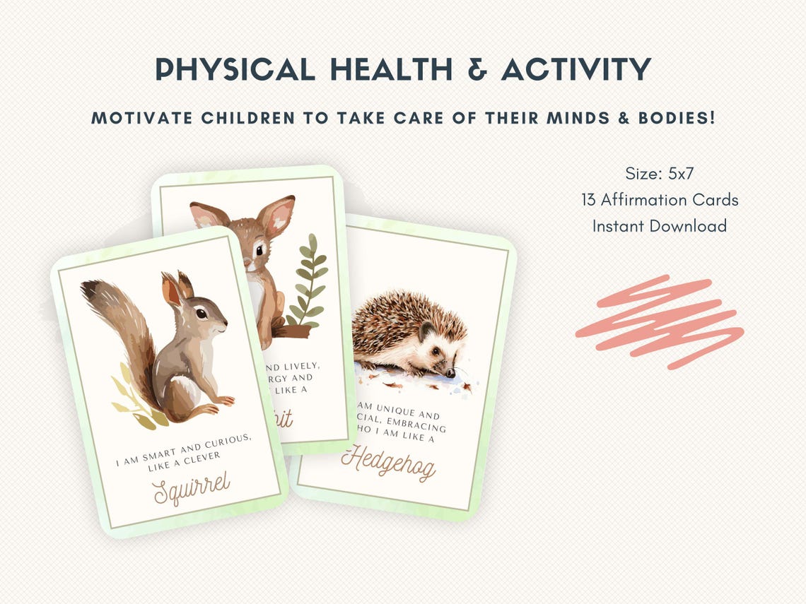 Woodland Animals Affirmation Cards | Positive Affirmation Cards for ...