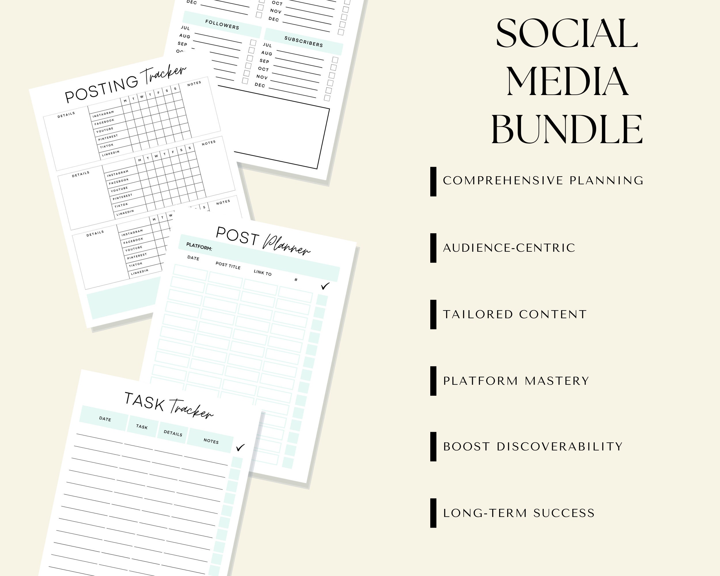 Social Media Manager Printable Social Media Planner Social - Etsy