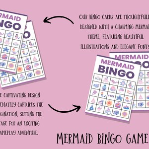 Mermaid Bingo Cards, Printable Under the Sea Party Game, Fun Ocean ...