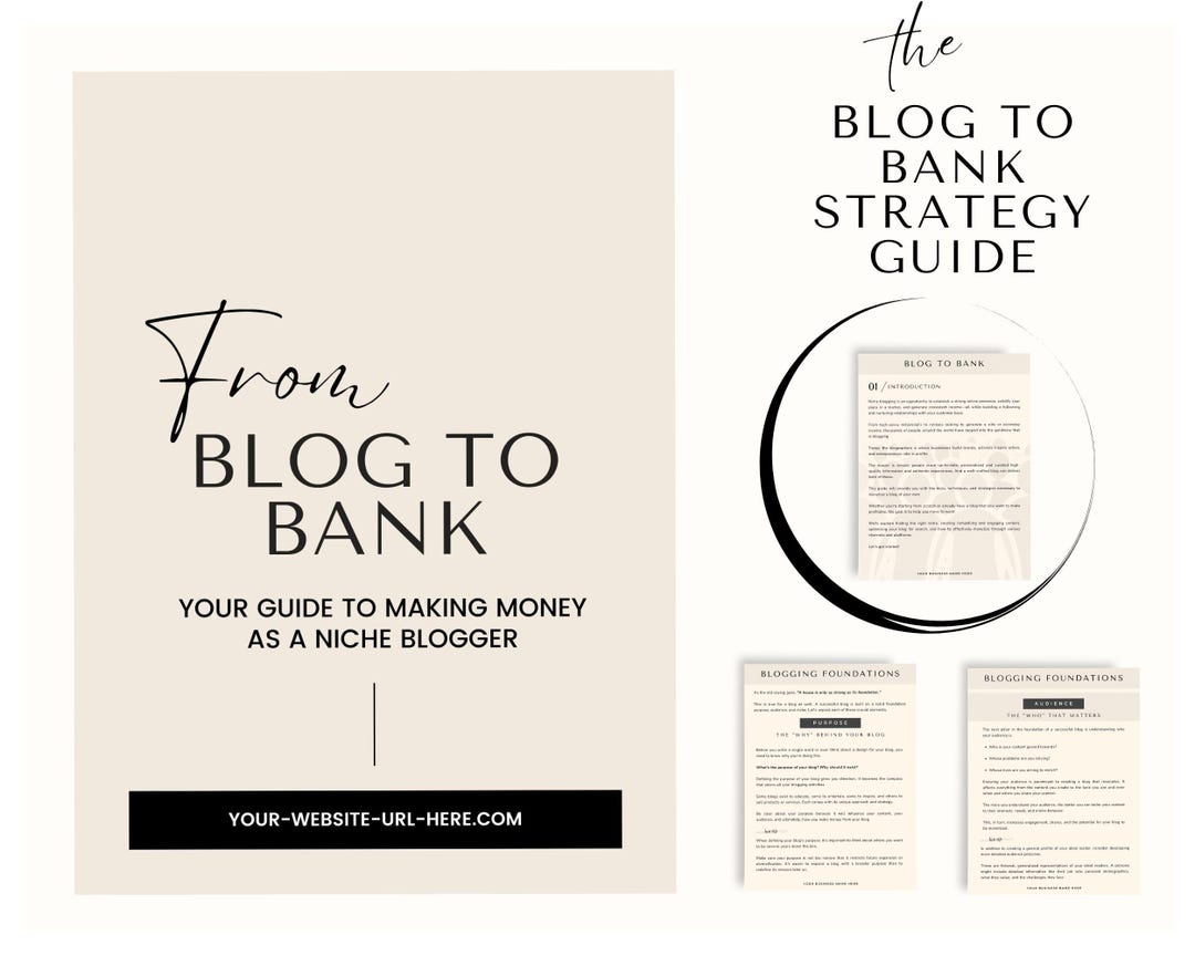 Blog to Bank Strategy Guide & Workbook | Blogging Strategy | Blogging ...