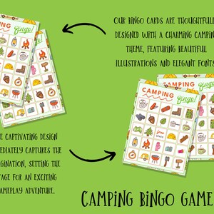 Camping Bingo Cards, Printable Outdoor Kids Adventure & Bonding Game ...