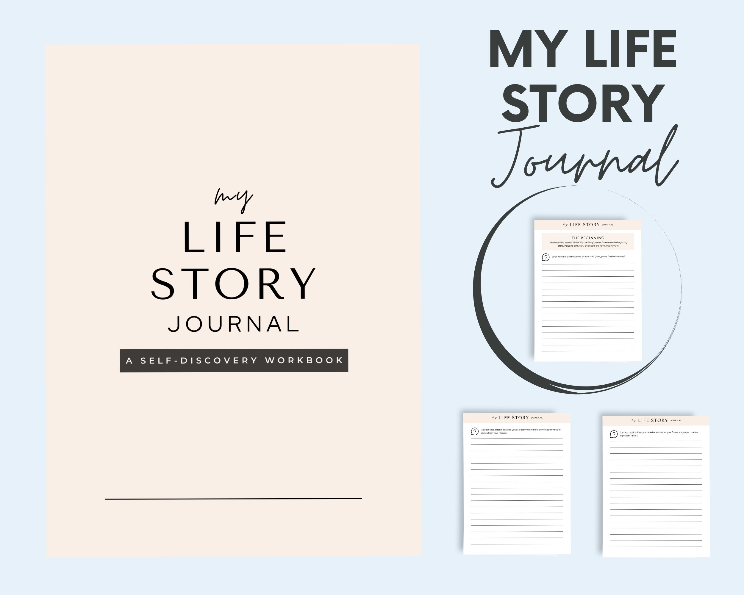 My Life Story Journal, Printable Memory Journal, Legacy-building Diary ...
