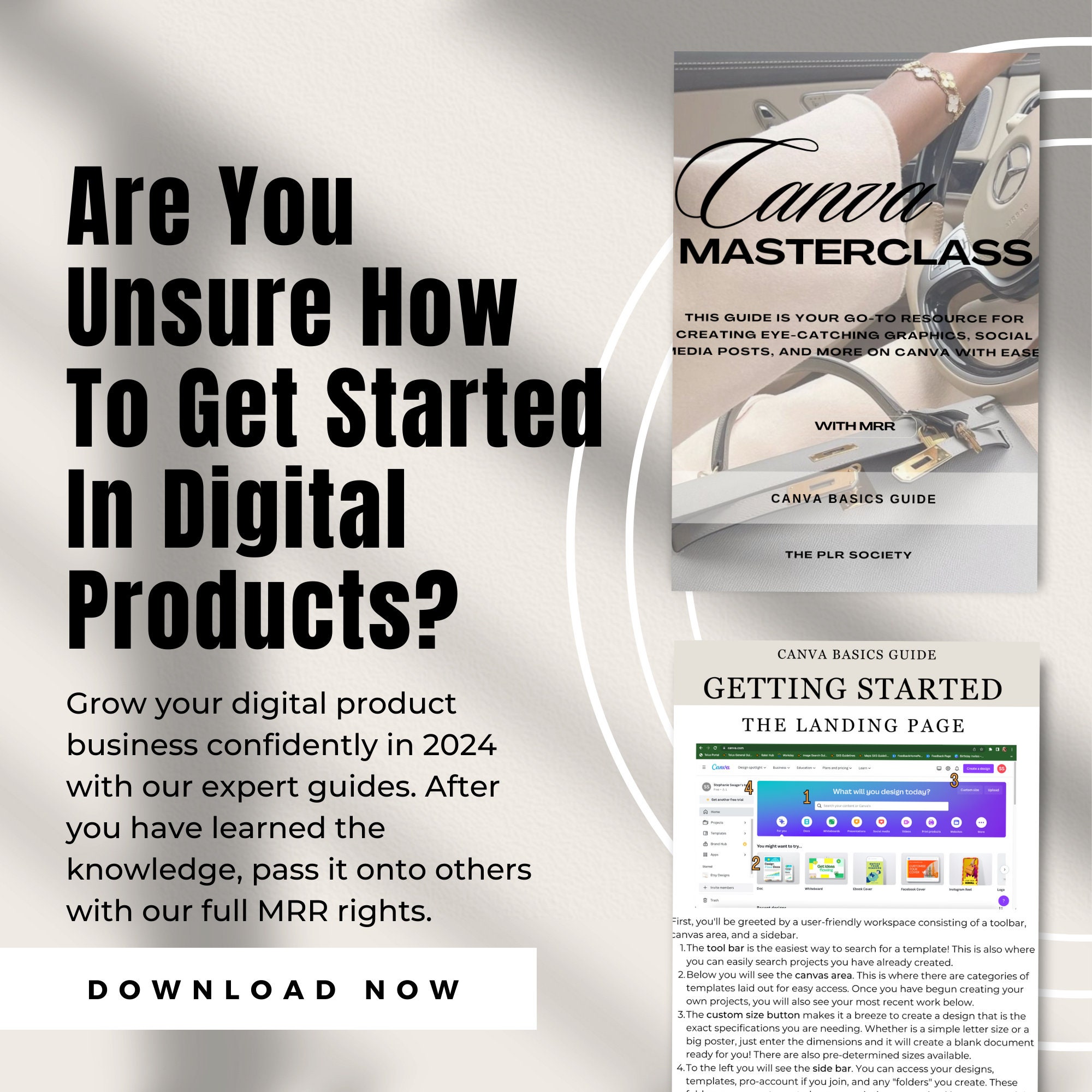Canva Masterclass Ebook, Canva How to Guide With Master Resell Rights ...