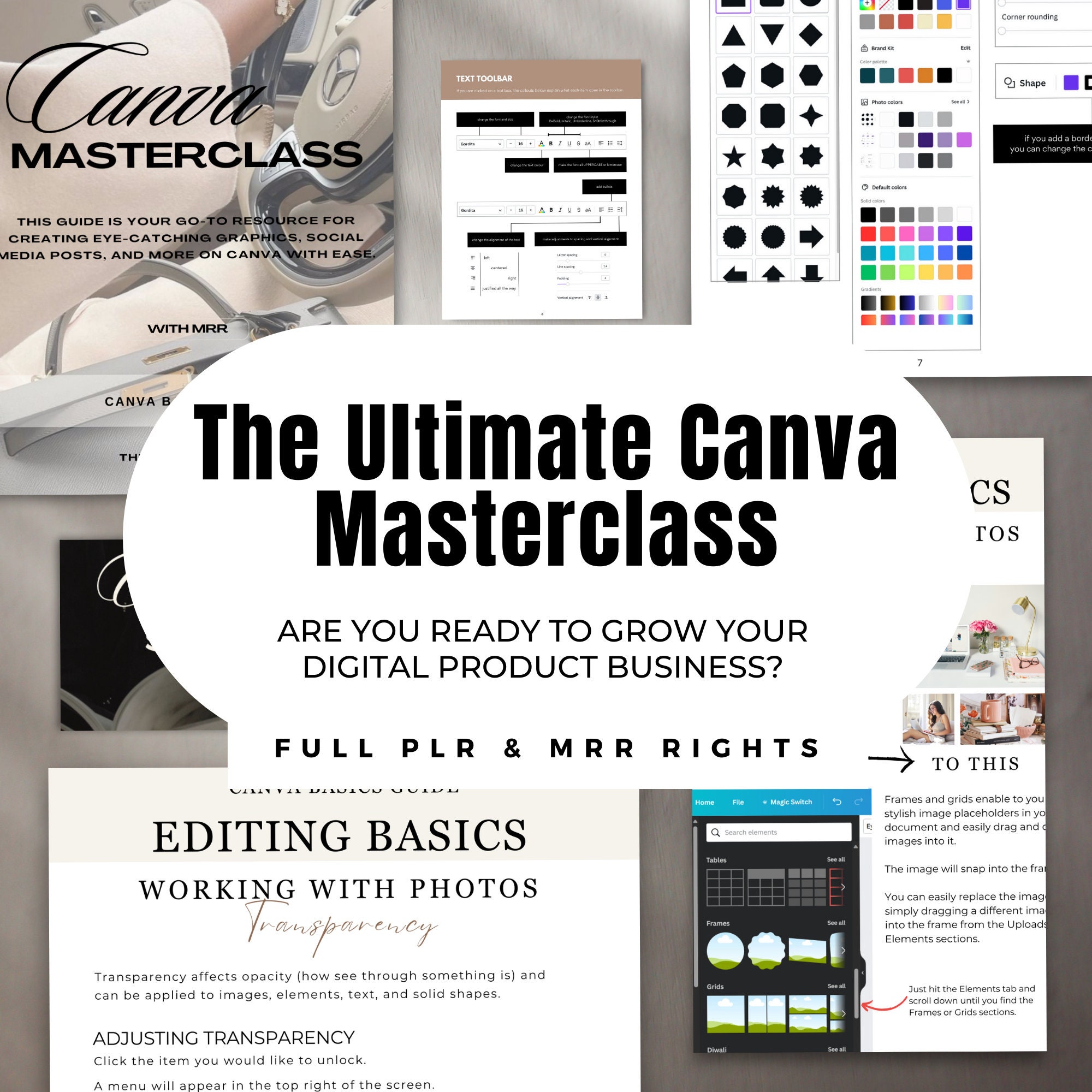 Canva Masterclass Ebook, Canva How to Guide With Master Resell Rights, Plr Mrr , a Done for You ...