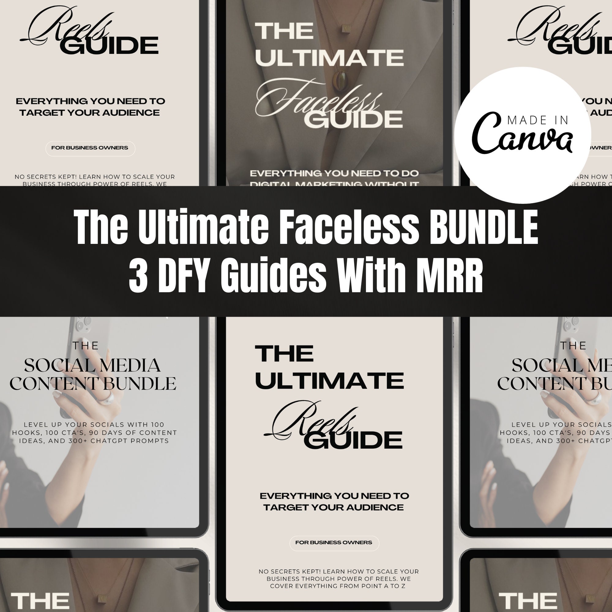 Faceless Digital Marketing Bundle, 3 Done for You How to Guides With ...