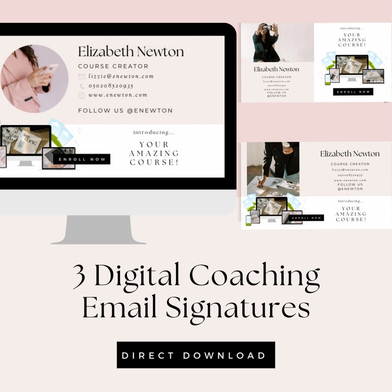 Email Signature Template Logo for Coaches, Marketing Tool, Email Footer ...