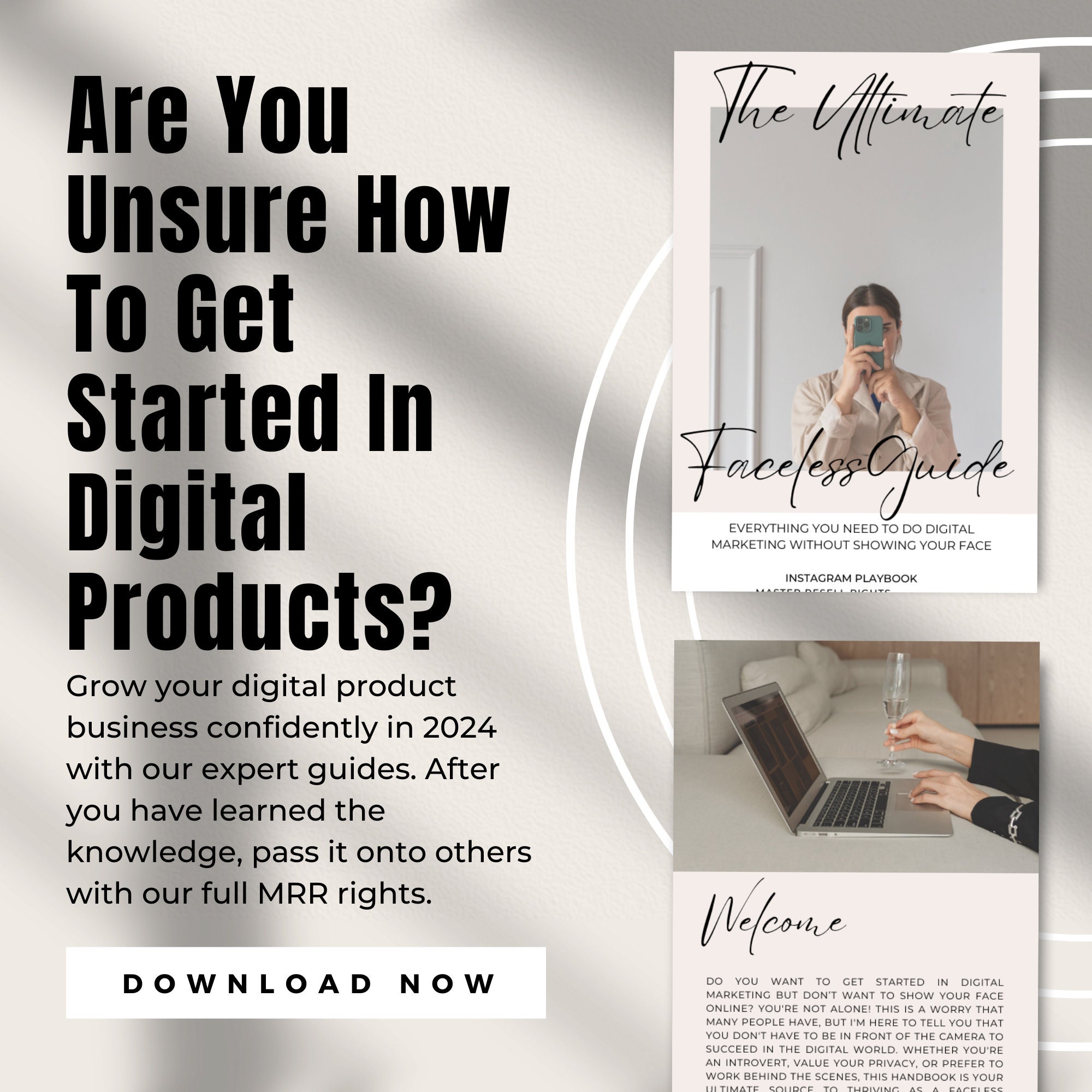 Faceless Digital Marketing, Ultimate Faceless Ebook,how to Sell Online ...