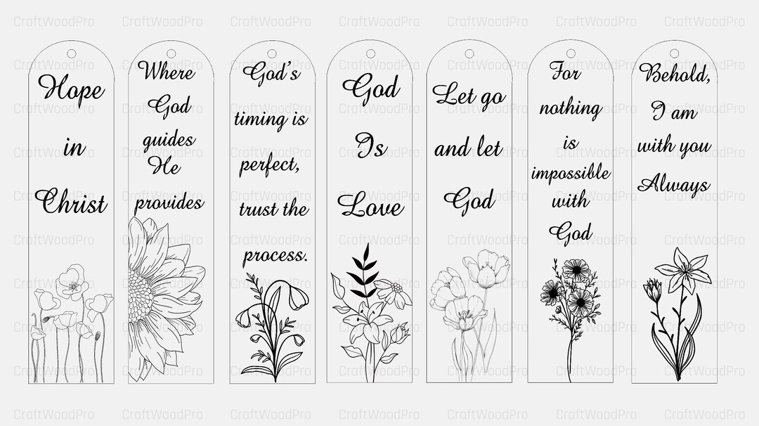Flowers Bookmarks SVG File - Etsy