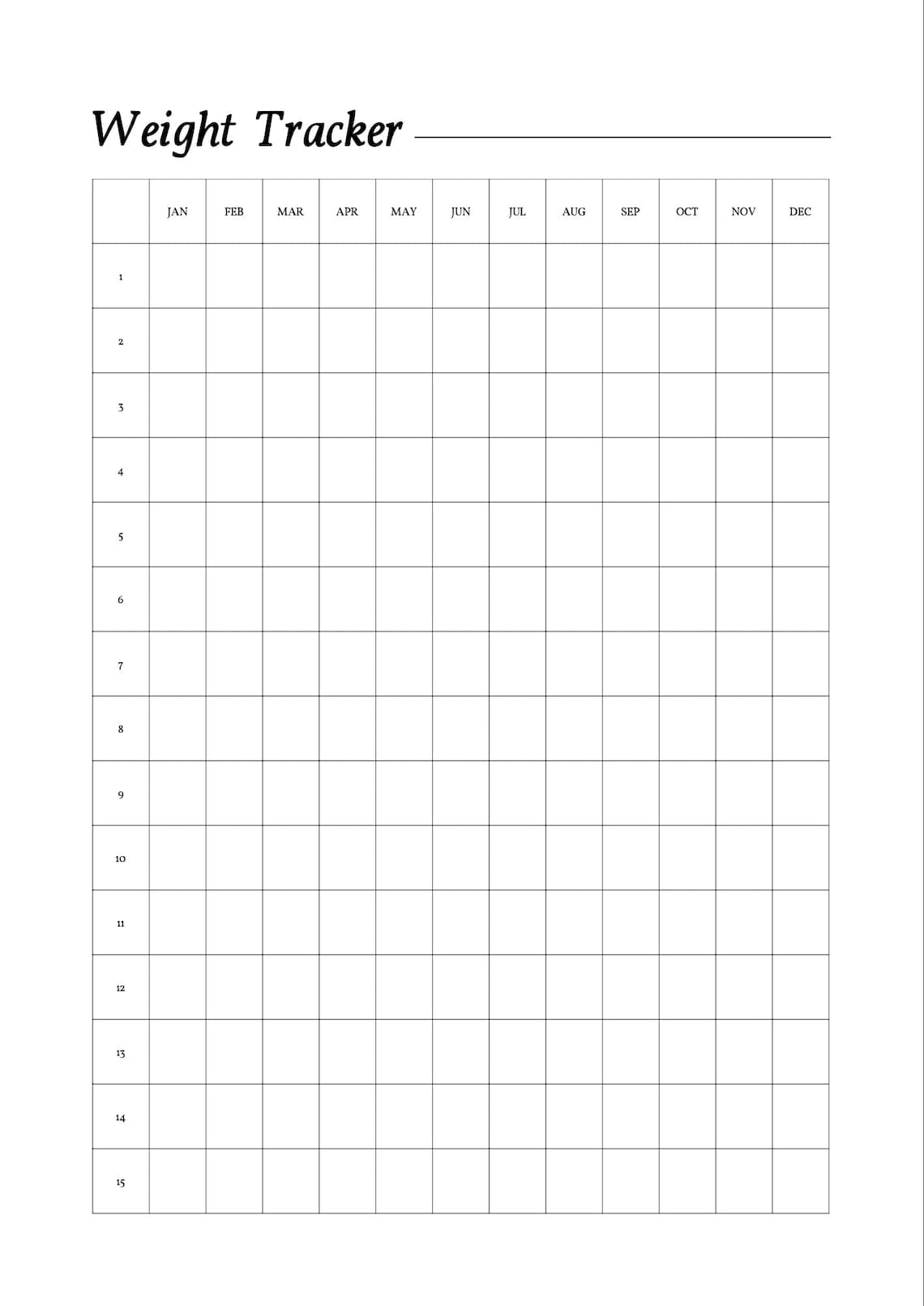 Weight Loss Tracker - Etsy