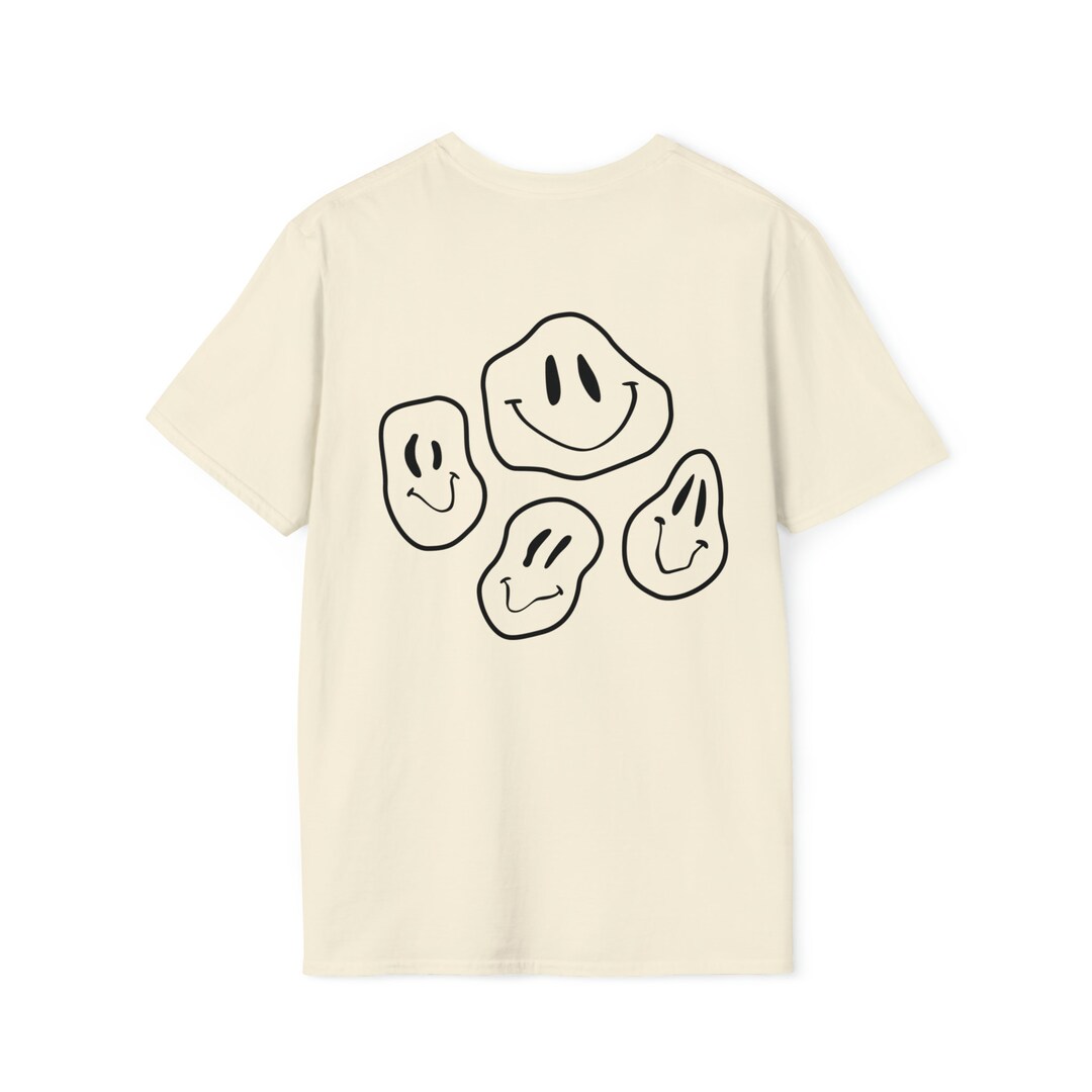 Cool Melting Black Smiley Face Shirt | Comfy Cotton Tee | Awesome Gift ...