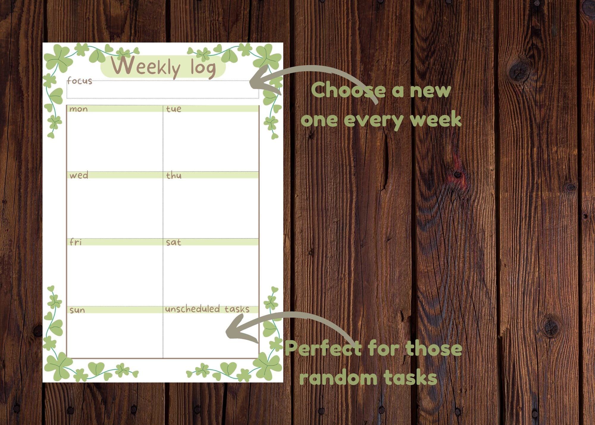 Printable Weekly Planner Spreads and to Do Lists, Earth Themed. - Etsy