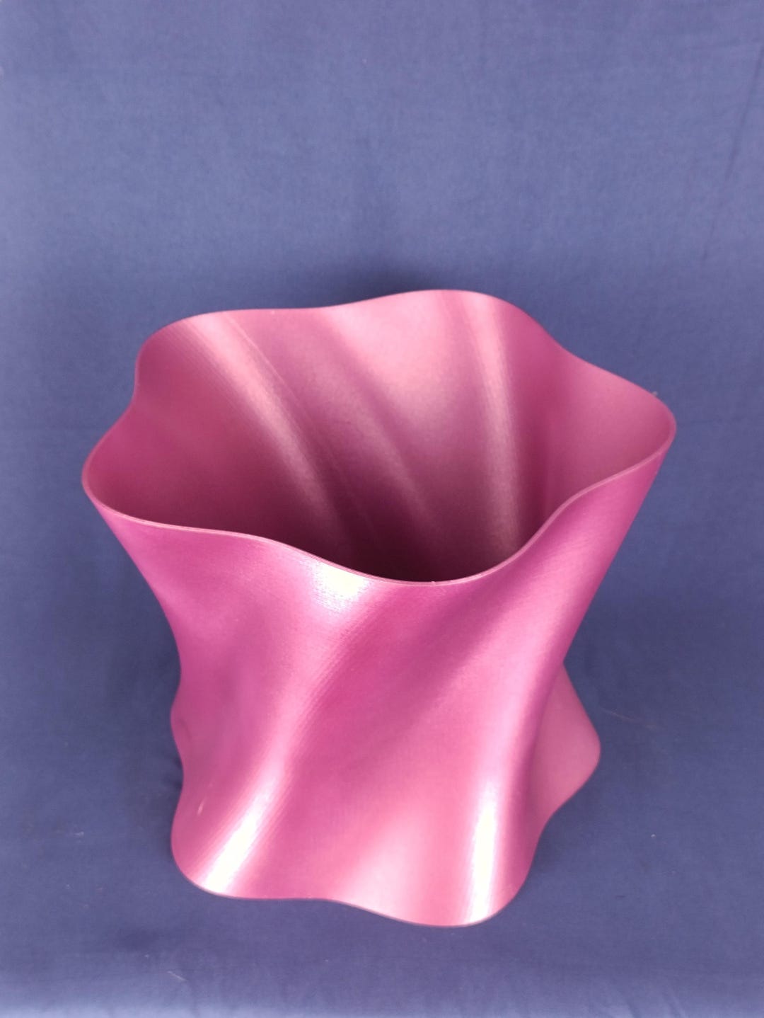 Large Curved Planter in Pearly Purple Magenta | Unique Rounded Design ...