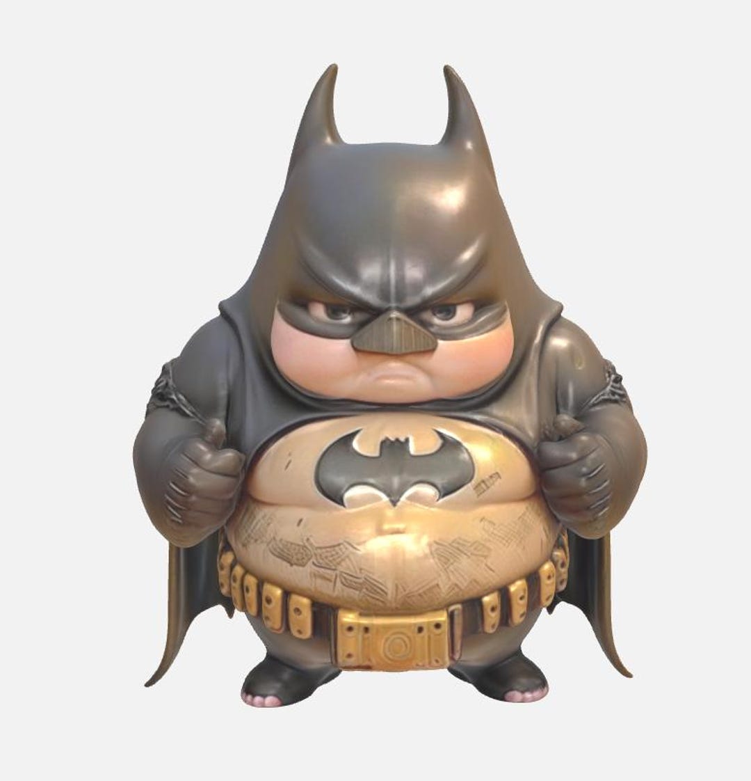 Cute Fat Batman 3D Model Digital Download for 3D Printing - Etsy