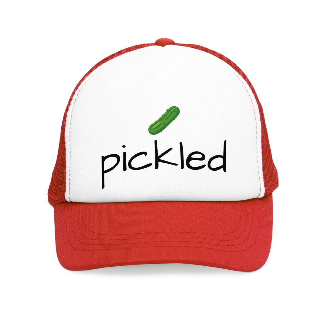 Pickled Slogan Gherkin Motif Mesh Base Ball Cap Hat - Etsy