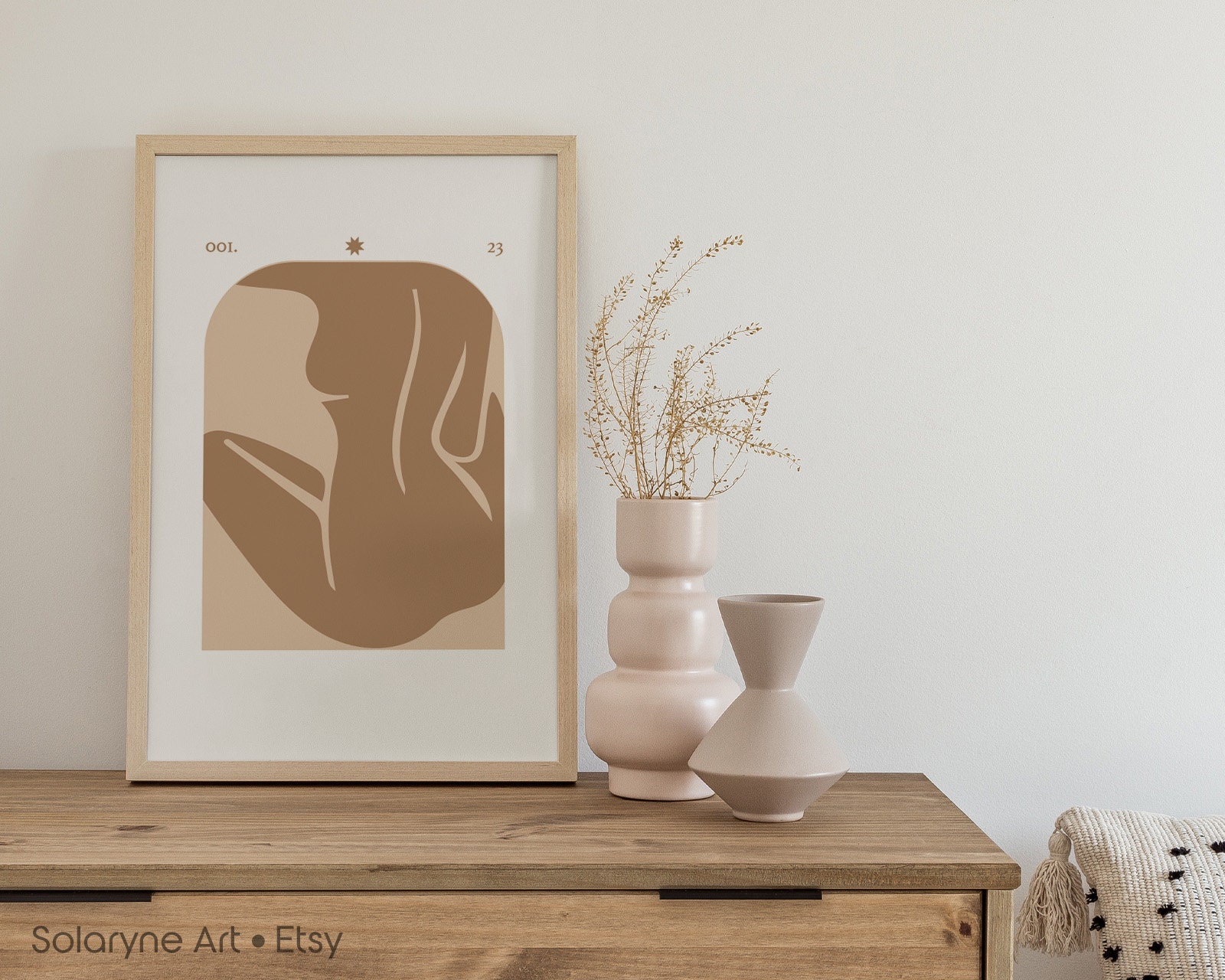 Japandi Print | Terracotta Printable | Minimalist Figure Print ...