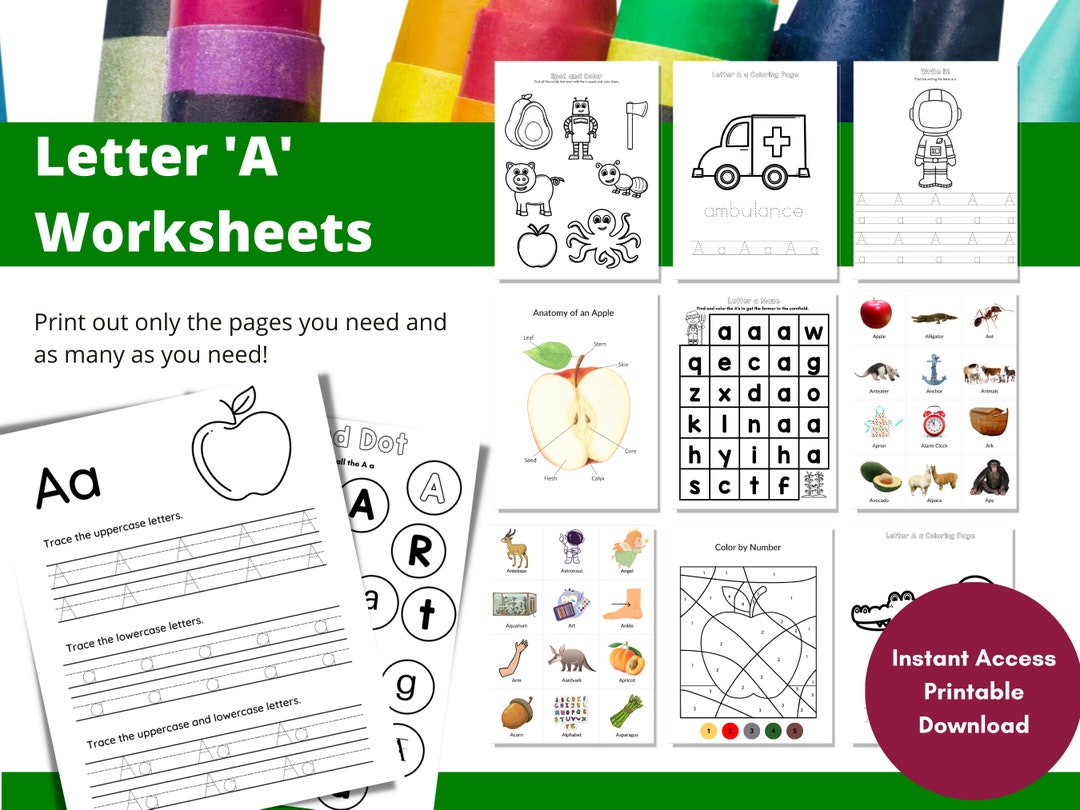 Letter A Preschool Worksheets Printable Preschool Activities ...