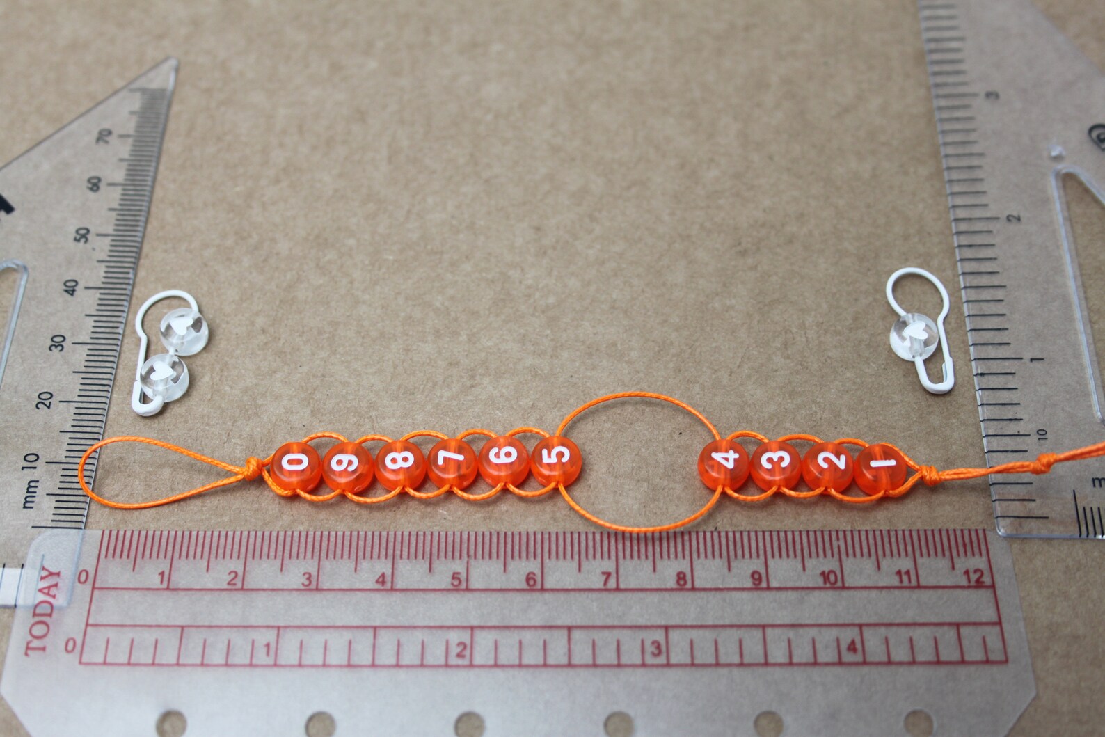 Handmade Orange Abacus Counter: Golf, Crochet, Habit, Knitting Tracker ...