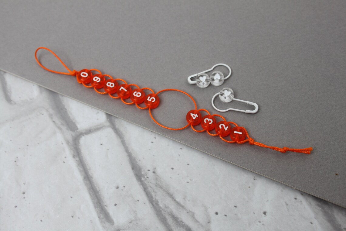 Handmade Orange Abacus Counter: Golf, Crochet, Habit, Knitting Tracker ...