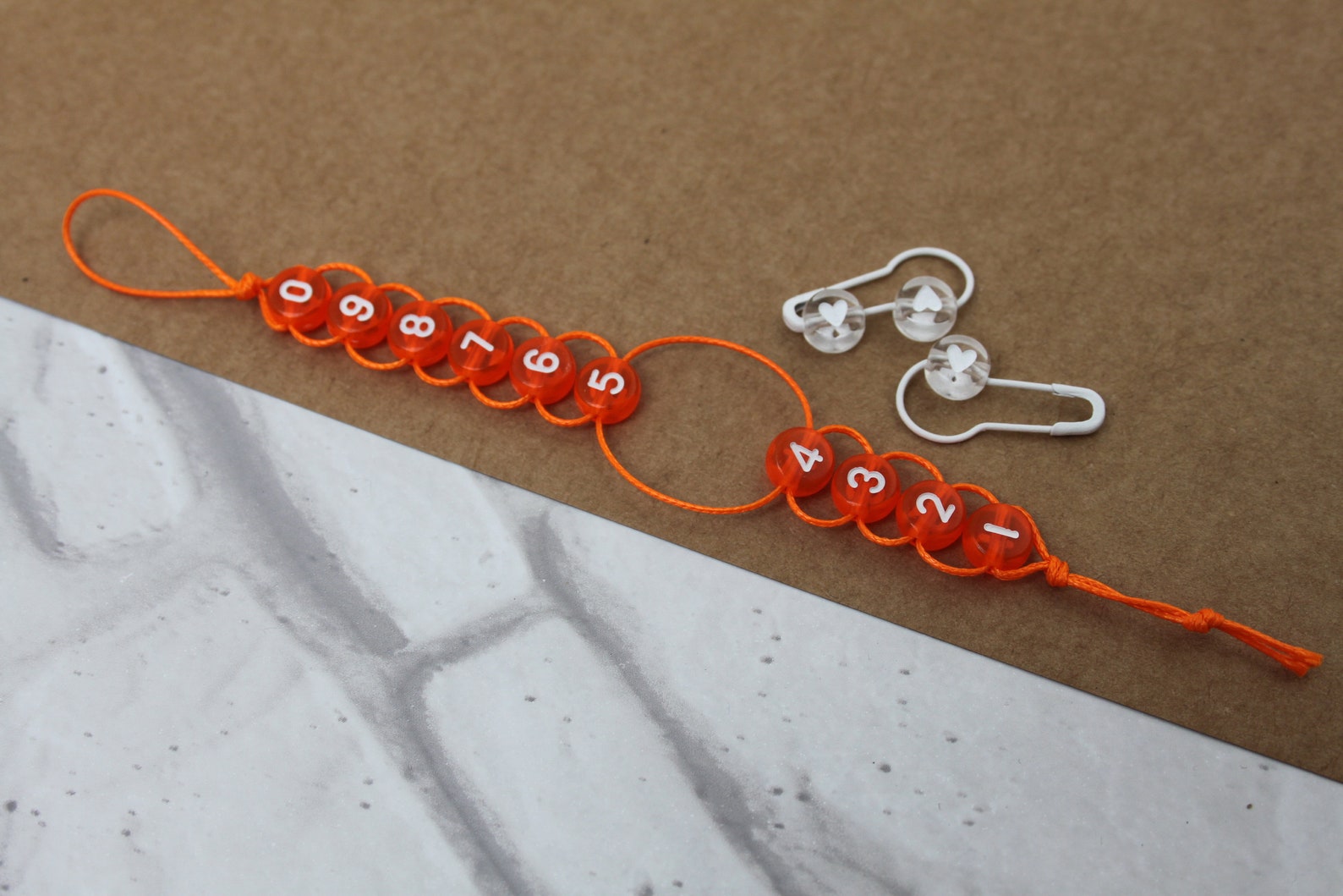 Handmade Orange Abacus Counter: Golf, Crochet, Habit, Knitting Tracker ...