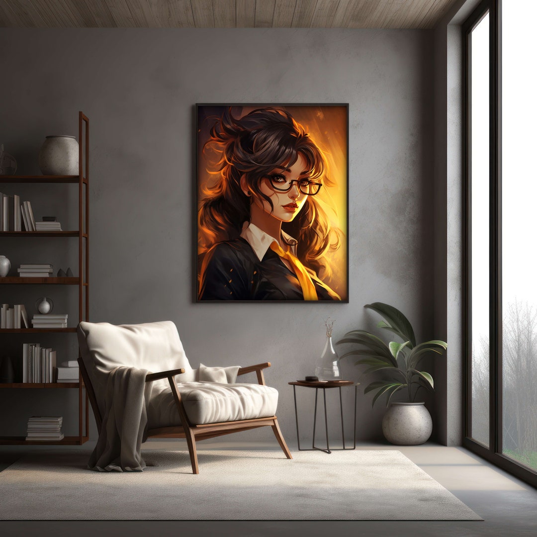 Waifu Poster Anime Digital Prints Christmas Gift AI Art Poster Download ...