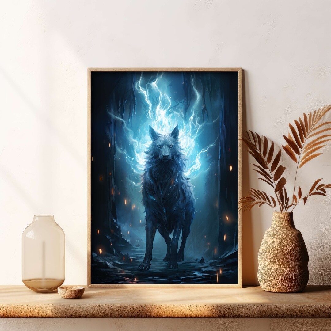 AI Art Patronus Wolf Digital Poster Home Decor Gift Christmas Instant ...