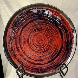 Red/black Spiral Plate - Etsy