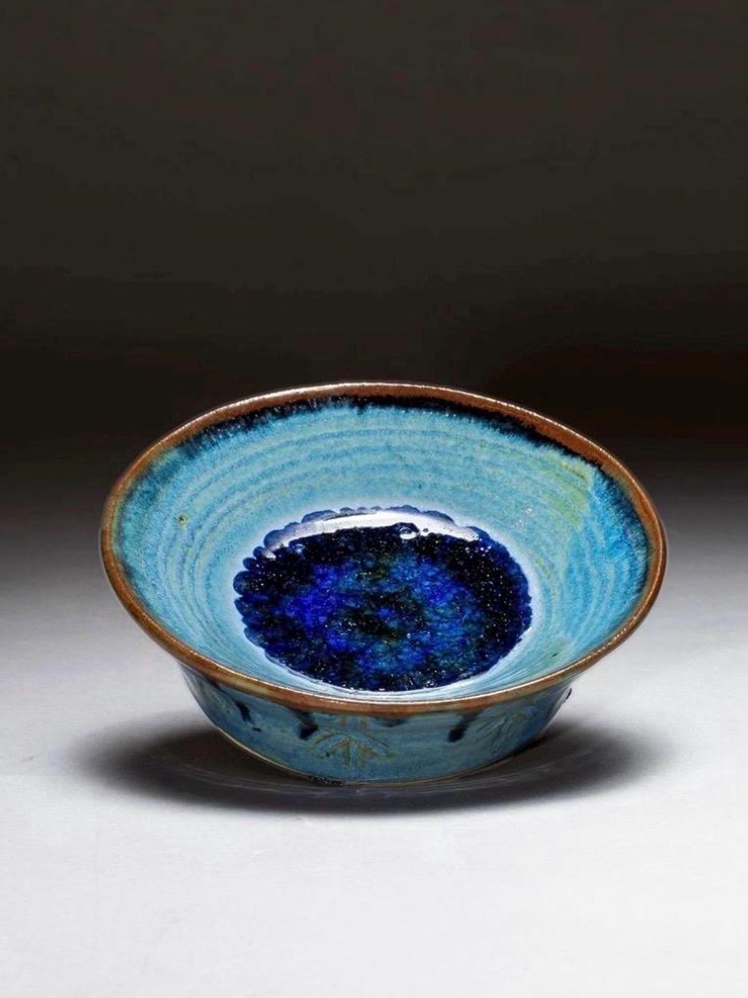 Deep Sea Blue Bowl - Etsy