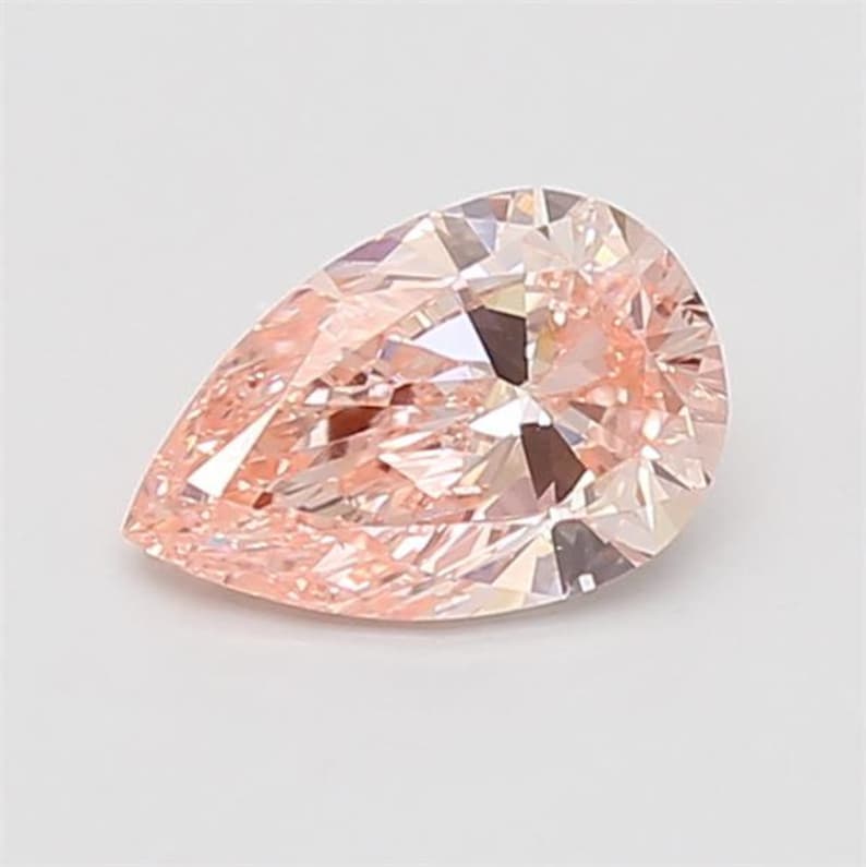 1.50 Carat Lab Grown Pink Diamond / Pear Pink Lab Grown Diamond /pink ...
